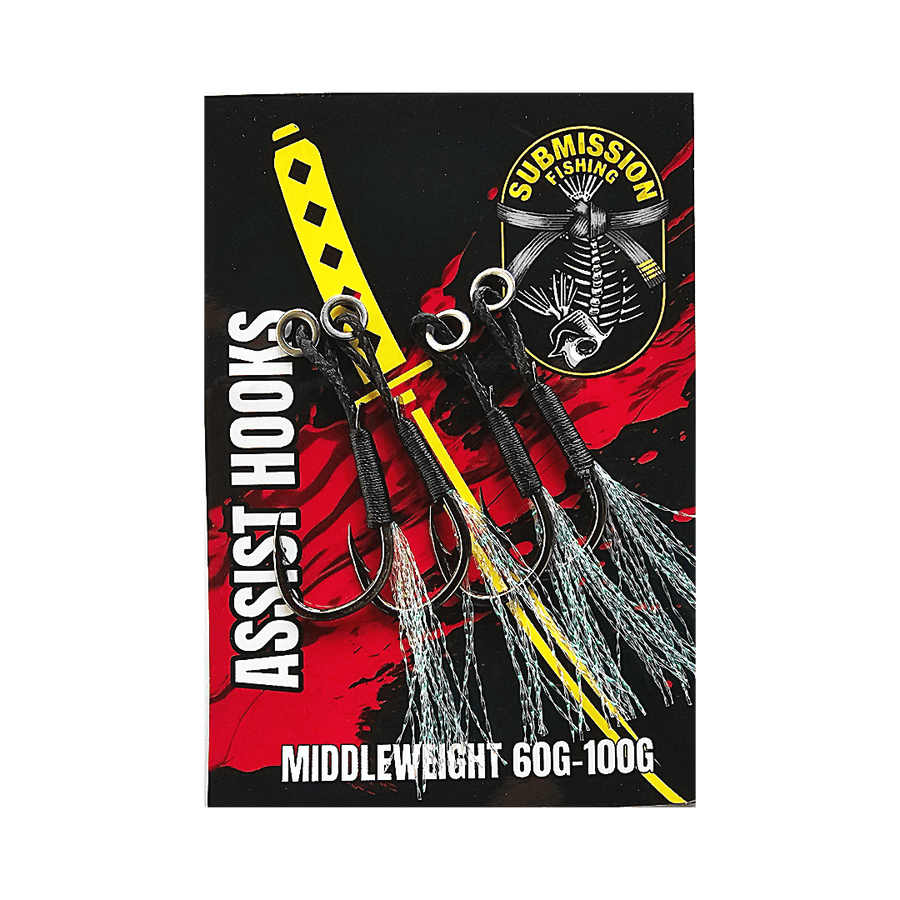 Assist Hooks for Slow Pitch Jigs – Saltwater-Grade BKK with UV Flash ...